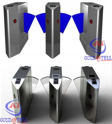 China RS485 Flap Wing Barrier Double Turnstile Subway 30-40 Persons / Min for sale
