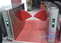 China Access Control Flap Barrier Gate , retractable pedestrian barriers Infrared induction clamp for sale