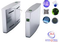 China 304 stainless steel Retractable wing flap Pedestrian Barrier Gate / entrance door for sale