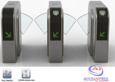 China DC24V retractable Controlled Access Turnstiles wirh card reader identification equipments for sale