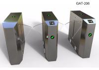China Half height Flap Barrier Gate Two Lane Turnstile With IR Sensor For Bus Station for sale