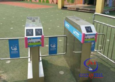 China Double motor remote control Swing barrier gate with fingerprint and RFID reader for sale