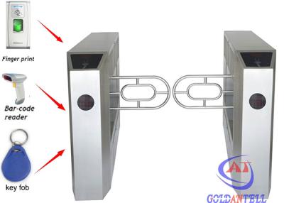China Multiple Read Full Automatic Swing Barrier Gate 304 304 Stainless Steel for sale