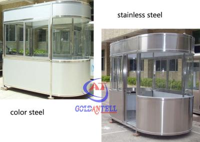 China Mobile Stainless Steel Panel Security Guard Booths flexible Layout for sale