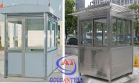 China Steel Structure Portable Security Guard Room A Light In The Middle for sale