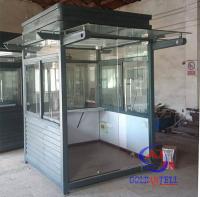 China Colored Steel Material Prefabricated Security Guard Booths For Community for sale