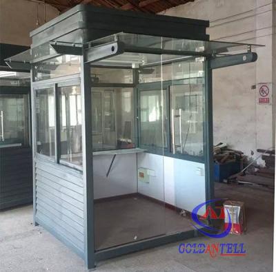China Colored Steel Material Prefabricated Security Guard Booths For Community for sale
