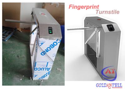 China Automatically Tripod Turnstile Gate , Rotary drop arm barrier Fingerprint Recognition Controlled for sale