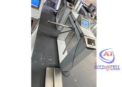 China Electronic Attendance System ESD Gate Stainless Steel Revolving Tripod Turnstile Gate for sale
