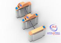 China LED Display Flap Barrier Gate 1 In 1 Out Two Way Automatic Access Control Gates System for sale