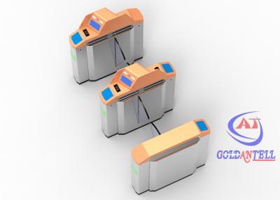 China LED Display Flap Barrier Gate 1 In 1 Out Two Way Automatic Access Control Gates System for sale