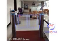 China Single Pole Swing Barrier Gate Mechanical Pedestrians Face Reader Security Turnstile Gate for sale