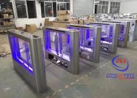 China Intelligent RFID Card Flap Turnstile Gate High Speed Fingerprint Swing Barrier Gate for sale