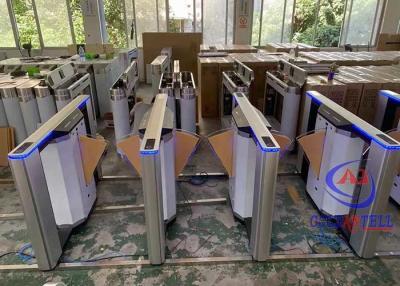 China Anti Crush Thermal Detection Zkt Eco Single Lane Flap Barrier For Aquarium for sale