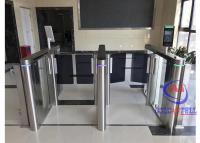 China Waist Height Office Security Turnstile Gate RFID Face Recognition Flap Barrier Gate for sale