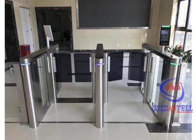 China Waist Height Office Security Turnstile Gate RFID Face Recognition Flap Barrier Gate for sale