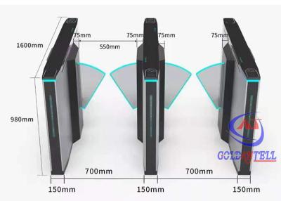 China Standard / Customized Flap Barrier Gate 0.2s Speed With Access Control for sale