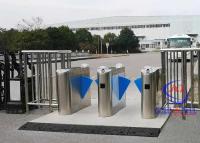 China External 60cm Flap Barrier Turnstile Fingerprint 2 Paths Access Control Entrance Solution for sale