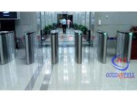 China Fast Automatic 240v Flap Barrier System Smart Access Control Rfid Card For Stadium for sale