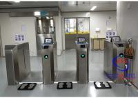 China Bi - Directional Flap Turnstile Gate 3 Channels For Secure Access Control for sale