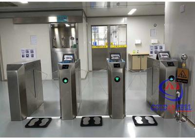China Bi - Directional Flap Turnstile Gate 3 Channels For Secure Access Control for sale