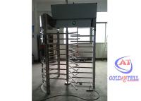 China 304 Stainless Steel Full Height Turnstile Gate Single Passage With Barcode Scanner for sale
