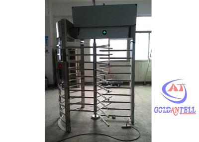 China 304 Stainless Steel Full Height Turnstile Gate Single Passage With Barcode Scanner for sale