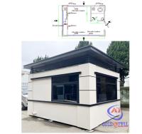 China Durable Enviroment Friendly 8.3 Earthquake Resistance Optional Window Toll Booth With Bathroom for sale