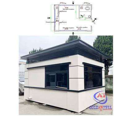 China Durable Enviroment Friendly 8.3 Earthquake Resistance Optional Window Toll Booth With Bathroom for sale
