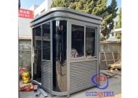 China Custom Size & Color Portable Security Guard Cabin Channel Steel Tempered Glass Structure for sale