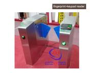 China Bi Directional Turnstile Flap Barrier , finger thumb opened turnstile 110 volt for sale