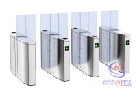 China Luxury Speedlane barrier flap door optical rapid lane turnstile with visible LED high sliding glass for sale