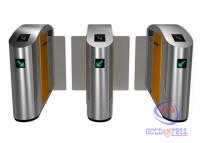 China zk access reader Half height or Full High Turnstile Retractable Glass Barrier , speed gate for indoor theater for sale
