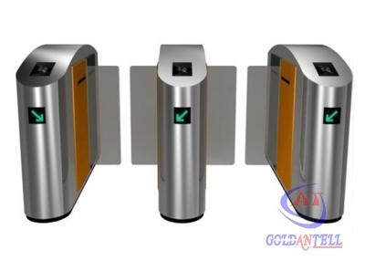 China zk access reader Half height or Full High Turnstile Retractable Glass Barrier , speed gate for indoor theater for sale