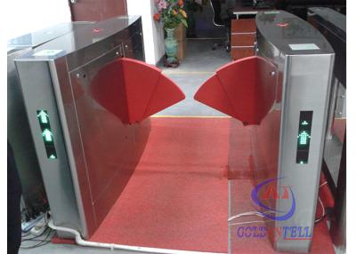 China Dual door access bi-directional channel electrical safe library entrance turnstile with barcode rfid interface for sale