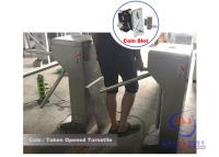 China Toilet Swimming Pool Entrance Half Height Coin / Token Operated Half Height Turnstiles for sale