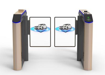 China 304 SS Fast Speed Gate Turnstile For Secure And Access Control High Speed 35-40 Person Per Minute With Advertising Door for sale