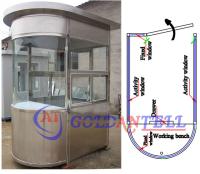 China Custom Stainless Steel Security Cabin Prefab Outdoor Guard Booth for sale