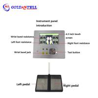 China ESD Wrist Strip and Footwear Tester with 4.3 Inch LCD Screen 750KΩ-100MΩ for sale