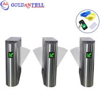 China 304 Stainless Steel Flap Barrier Gate 1200x300x1000mm NFC RFID Access for sale