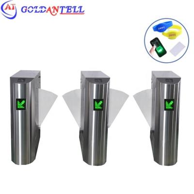 China 304 Stainless Steel Flap Barrier Gate 1200x300x1000mm NFC RFID Access for sale