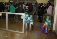 China Adjustable Opening Speed NFC RFID Card Flap Barrier Turnstile Pedestrian Access Control for sale