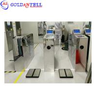 China Stainless Steel Flap Barrier Gate 550-600mm Passage with ESD Tester for sale