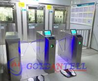 China Stainless Steel Flap Barrier Gate 550-600mm Passage with ESD Tester for sale