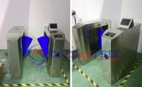 China Stainless Steel Flap Barrier Gate 550-600mm Passage with ESD Tester for sale