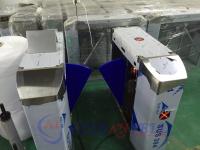 China Stainless Steel Flap Barrier Gate 550-600mm Passage with ESD Tester for sale