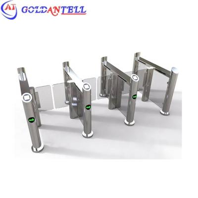 China Compact 304 Stainless Steel Swing Barrier Gate with 0.2s Open/Close Time and RS485 Communication for sale