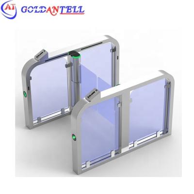 China OEM Logo Sliding Turnstile / QR Code Nfc Gym Door / Security Swing Barrier Gate for Public Lobby for sale