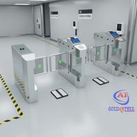 China Factory OEM CE Certified SUS304 ESD Test Access System Swing Barrier Turnstile for Semiconductor Cleanroom SMT Line for sale