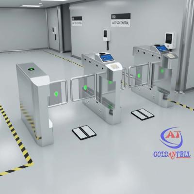 China Factory OEM CE Certified SUS304 ESD Test Access System Swing Barrier Turnstile for Semiconductor Cleanroom SMT Line for sale